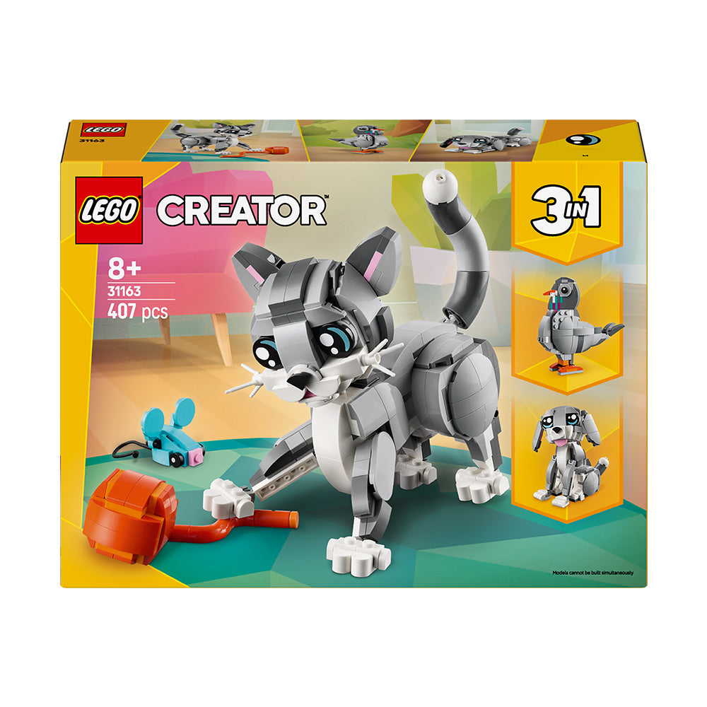 LEGO® Creator 3in1 Playful Cat Figure, Toy Animal Set 31163 | Import A Toy