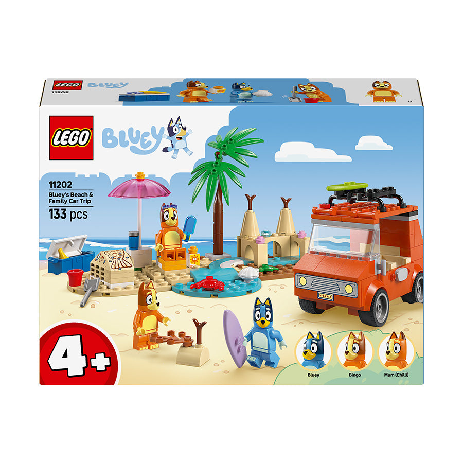 LEGO® Bluey: Bluey’s Beach & Family Car Trip, Preschool Toy Building K ...