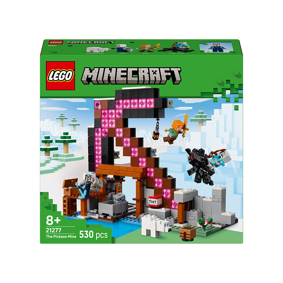 LEGO® Minecraft® The Pickaxe Mine Gamer-Room Decor and Axe Toy 21277 ...