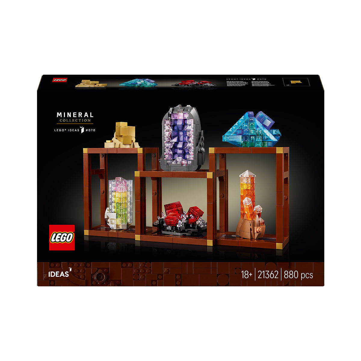 LEGO® Ideas Mineral Collection, Crystal Display Shelves, Living Room D ...