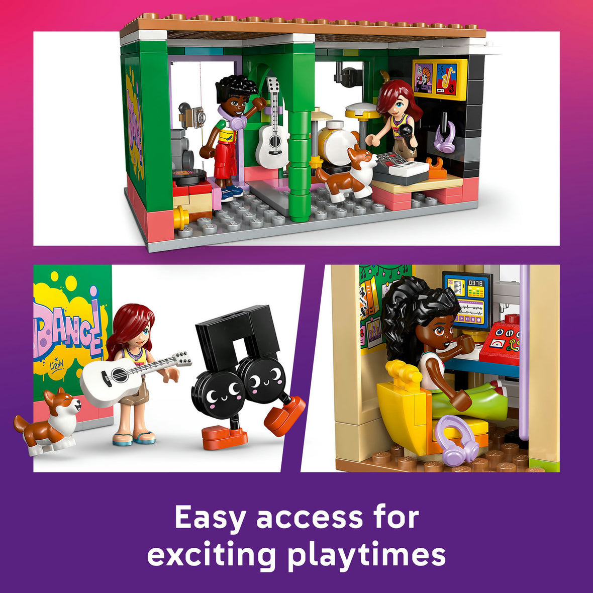 LEGO® Friends Music Shop & Apartment Building Set Pretend-Play Toy 426 ...