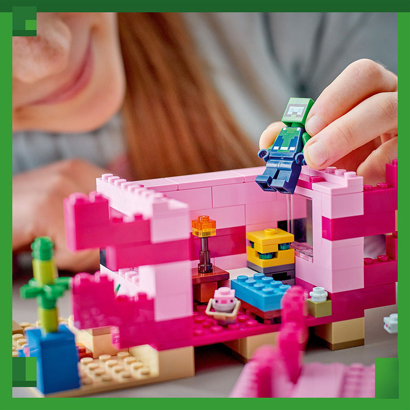LEGO® Minecraft® The Axolotl House Building Toy Set 21247 | Importatoy