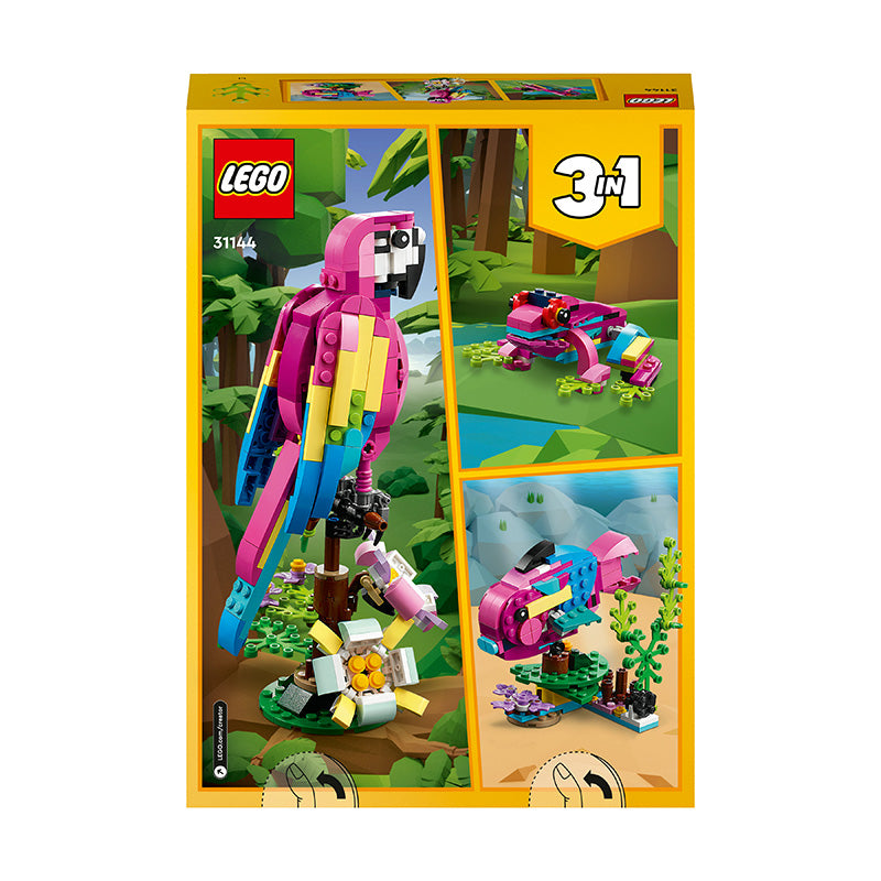 LEGO® Creator 3in1 Exotic Pink Parrot Building Toy Set 31144 | Import A Toy