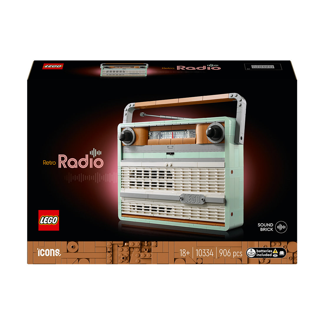 LEGO® ICONS Retro Radio Music Home Decor Building Set 10334 | Import A Toy