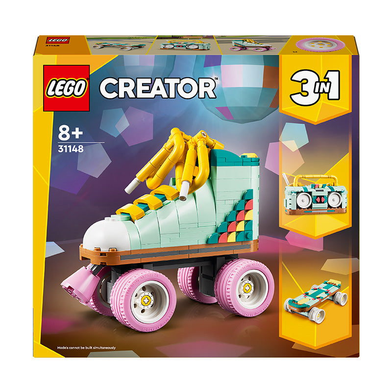 LEGO® Creator 3in1 Retro Roller Skate & Toy Skateboard 31148 | Import A Toy