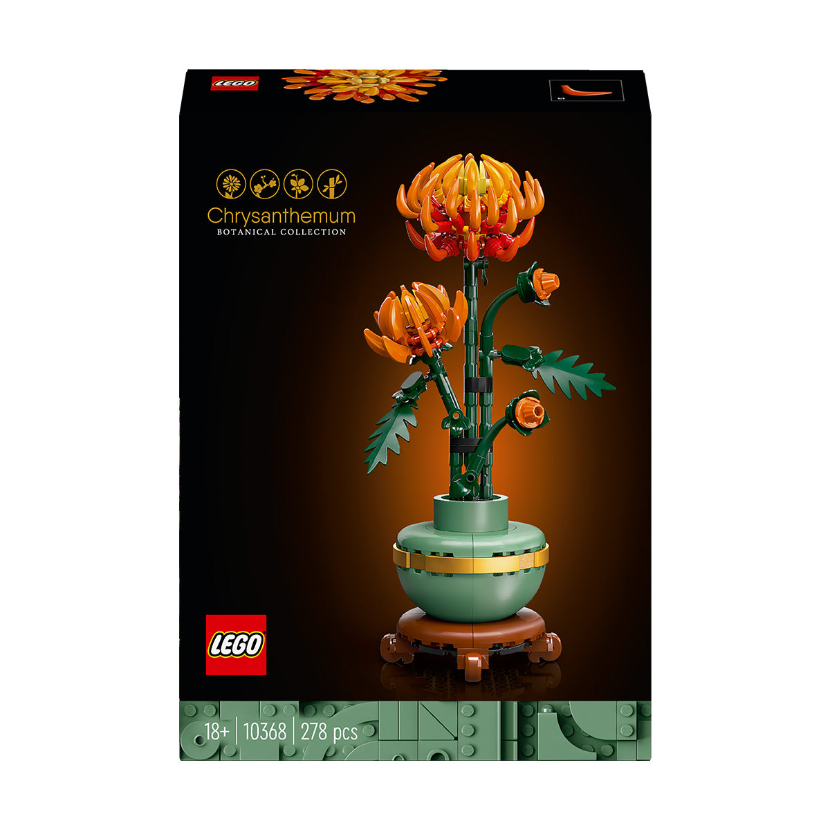 LEGO® ICONS Botanicals Chrysanthemum Faux Flower Set for Adults 10368 ...