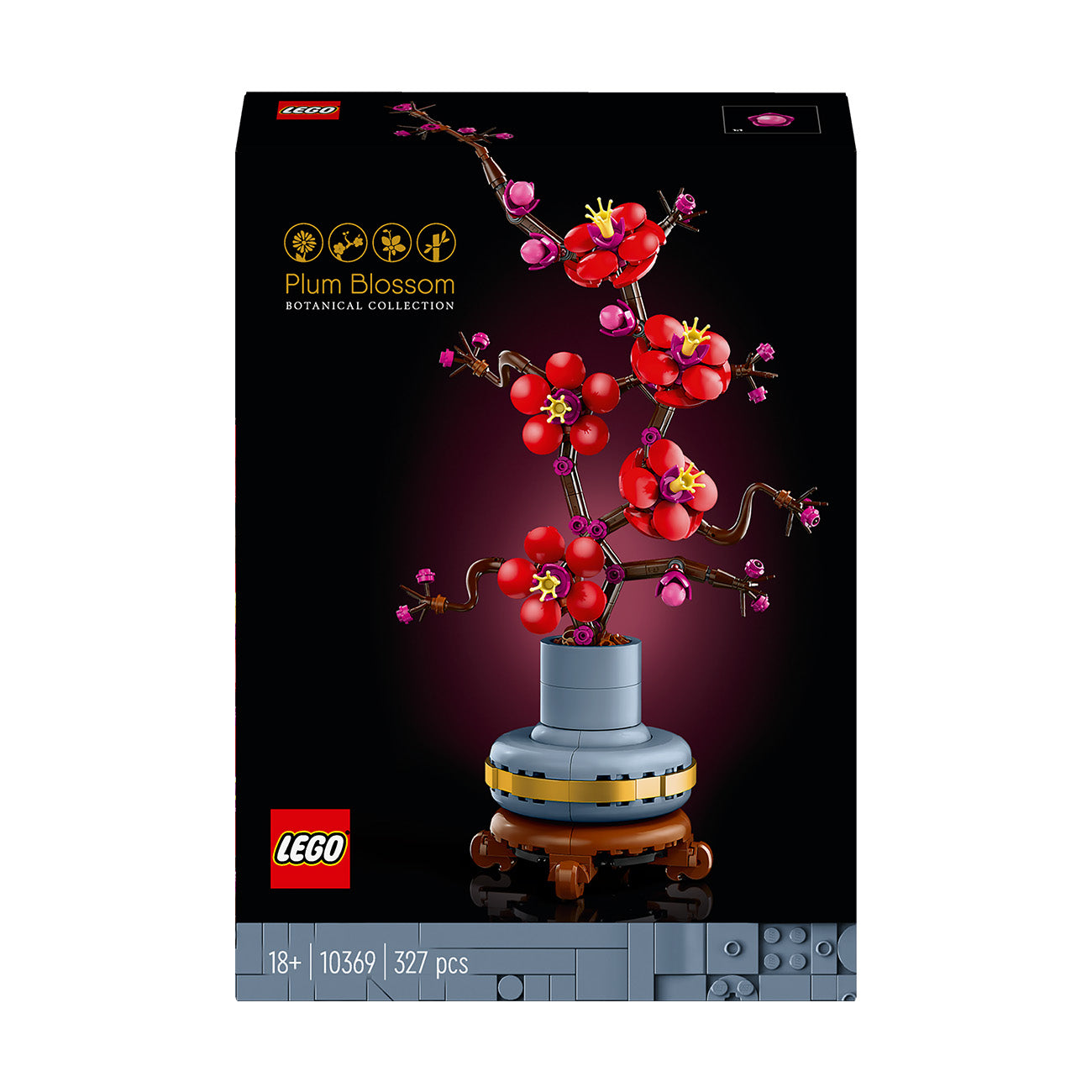 LEGO® ICONS Botanicals Plum Blossom Flower Building Set for Adults 103 ...