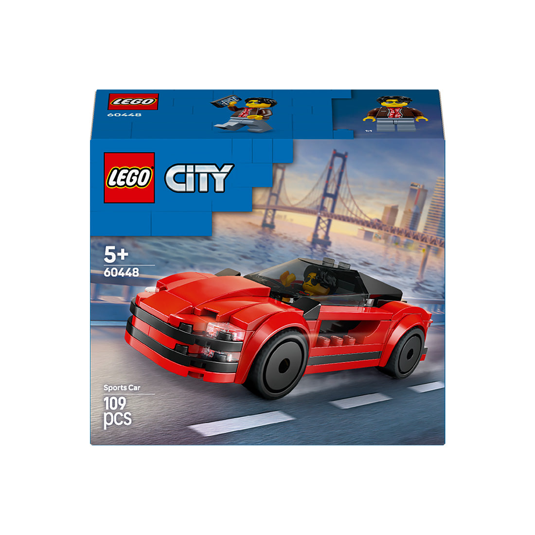 LEGO® City Red Sports Car Supercar Toy Vehicle Set 60448 | Import A Toy