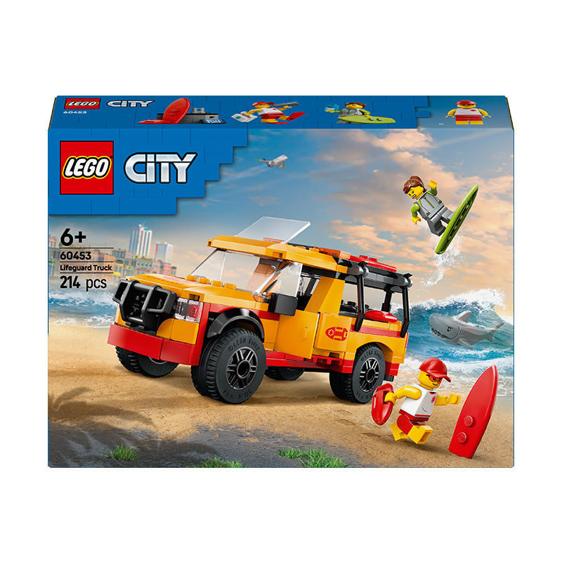 LEGO® City Lifeguard Beach Rescue Truck & Shark Toys 60453 | Import A Toy