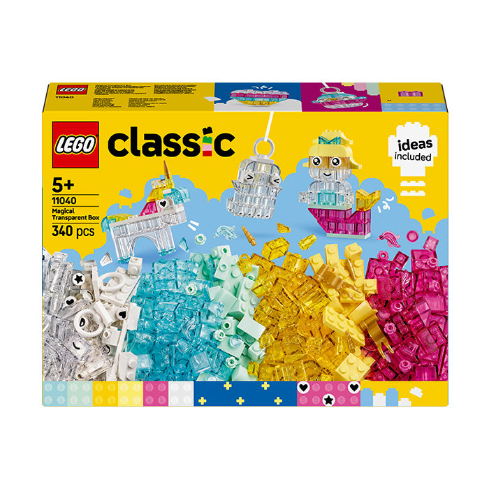 LEGO® Classic Magical Transparent Box, Colorful Building Bricks Toy 11 ...