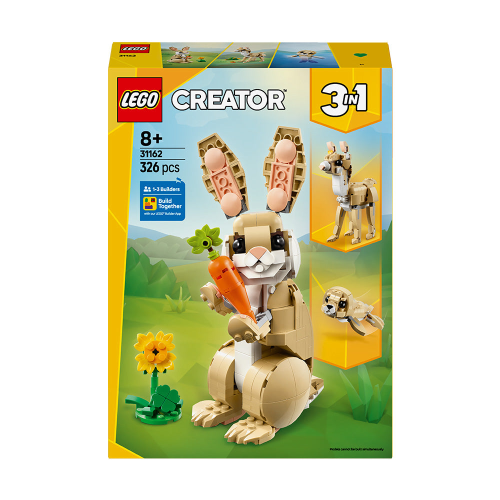 LEGO® Creator 3in1 Cute Bunny Toy, Animal Figure Set 31162 | Import A Toy