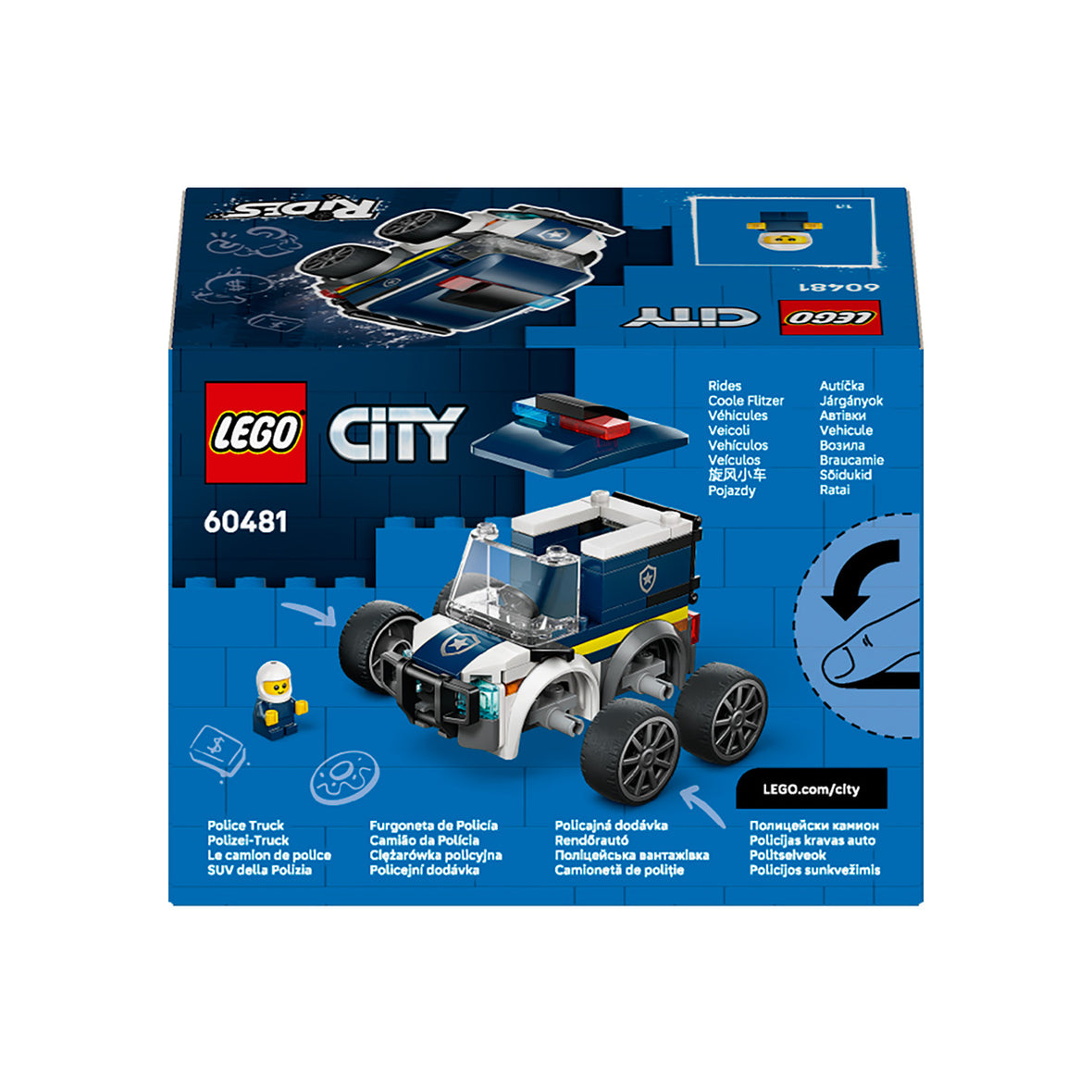 LEGO® City Rides – Police Truck Toy Building Set 60481 | Import A Toy