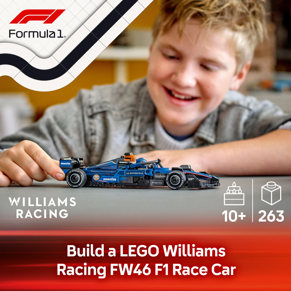 LEGO® Speed Champions Williams Racing FW46 F1® Race Car Vehicle Set 77 ...