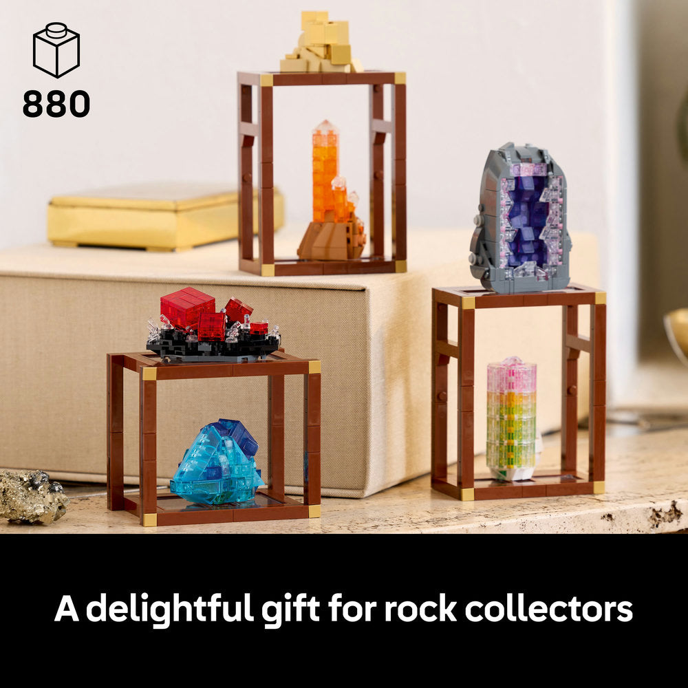 LEGO® Ideas Mineral Collection, Crystal Display Shelves, Living Room D ...