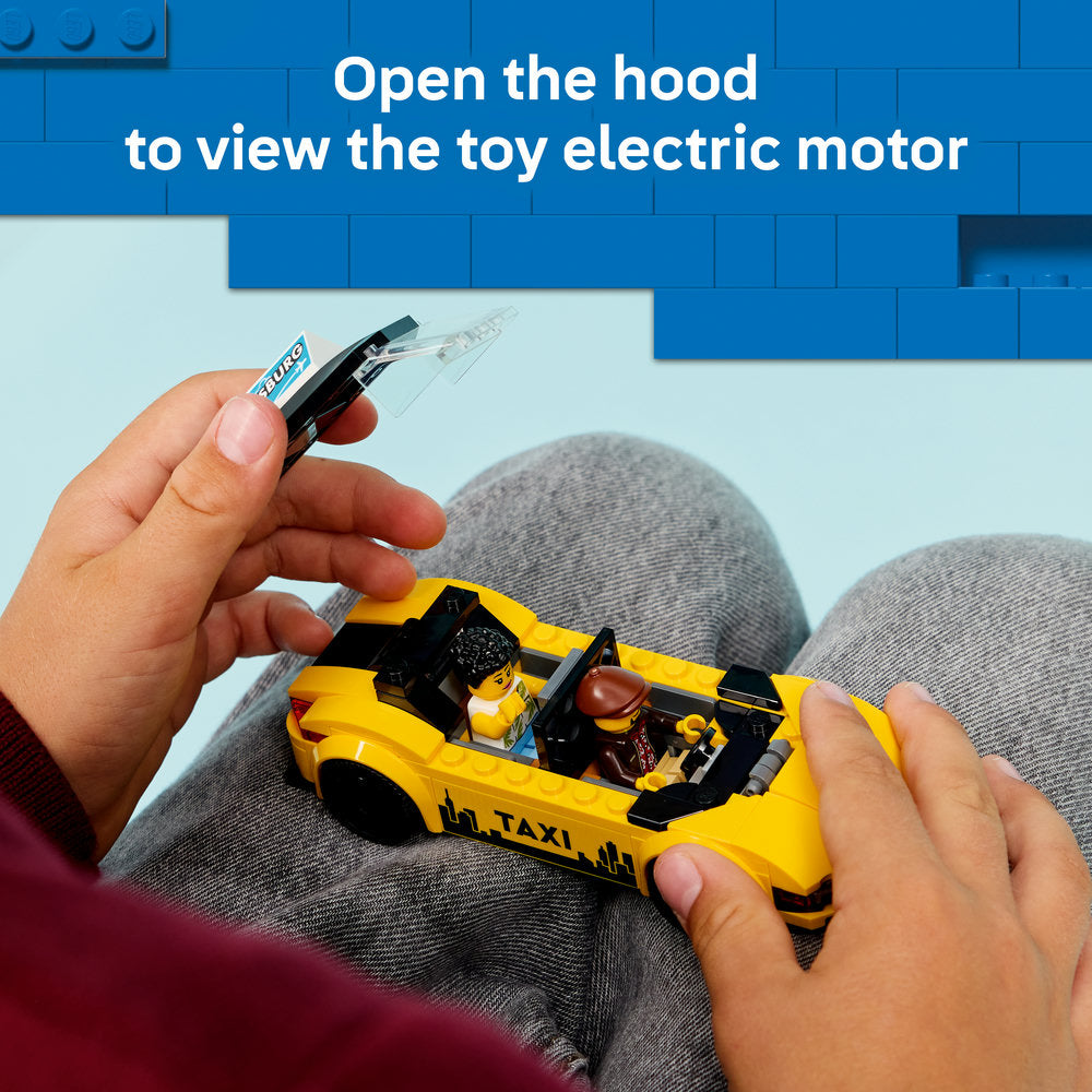 LEGO® City Yellow Taxi - Model Car Kit with 2 Minifigures 60487 ...