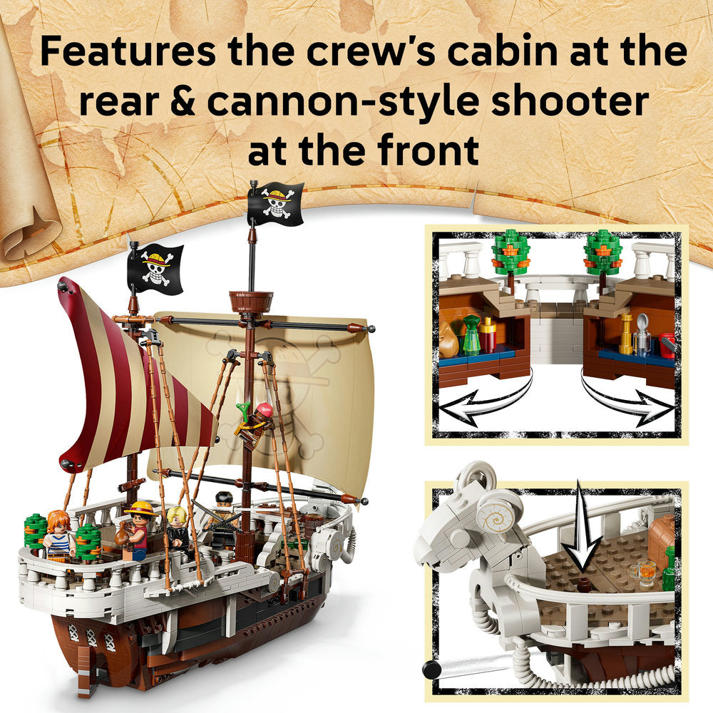 LEGO® ONE PIECE The Going Merry Pirate Ship, Boat Set Building Toy 756 ...