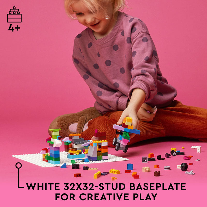 LEGO® Classic White Baseplate Building Kit 11026 | Import A Toy