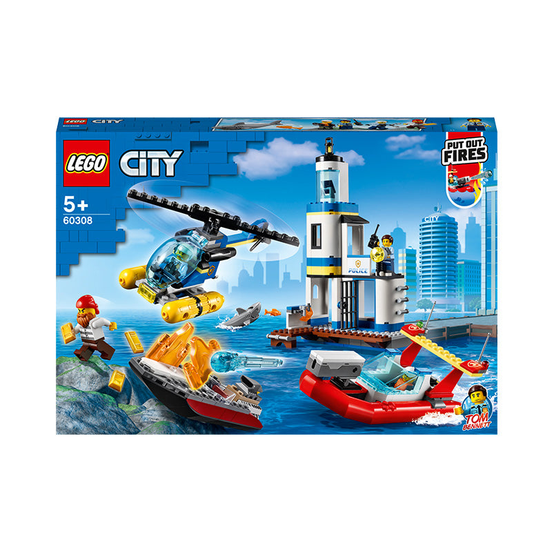 LEGO® City Seaside Police and Fire Mission Building Kit 60308 | Importatoy