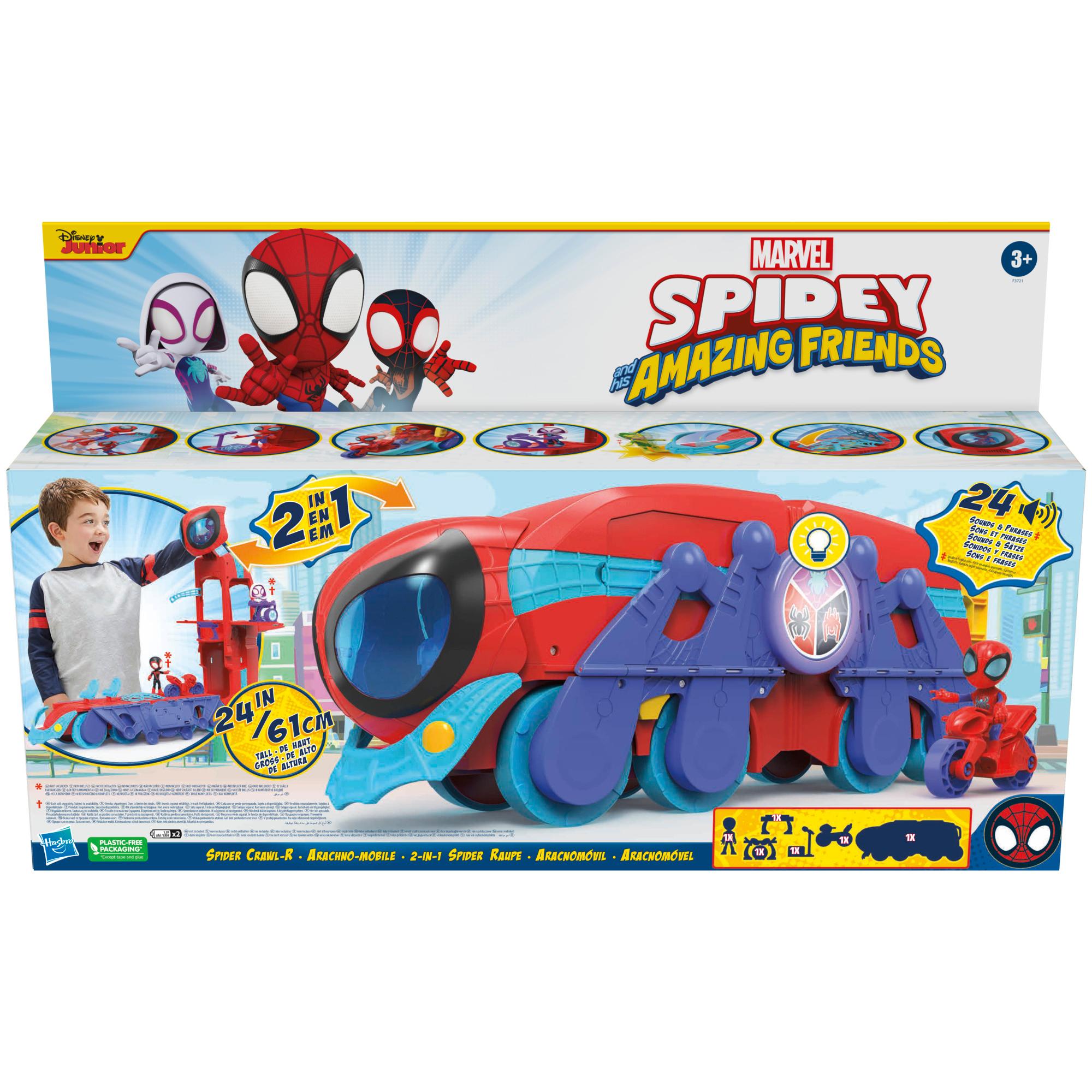 Marvel Spidey and His Amazing Friends Spider Crawl-R 2-in-1 Deluxe Hea ...